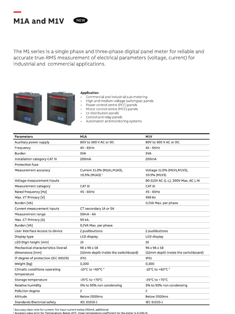 ABB Digital Meter - Price List | PDF
