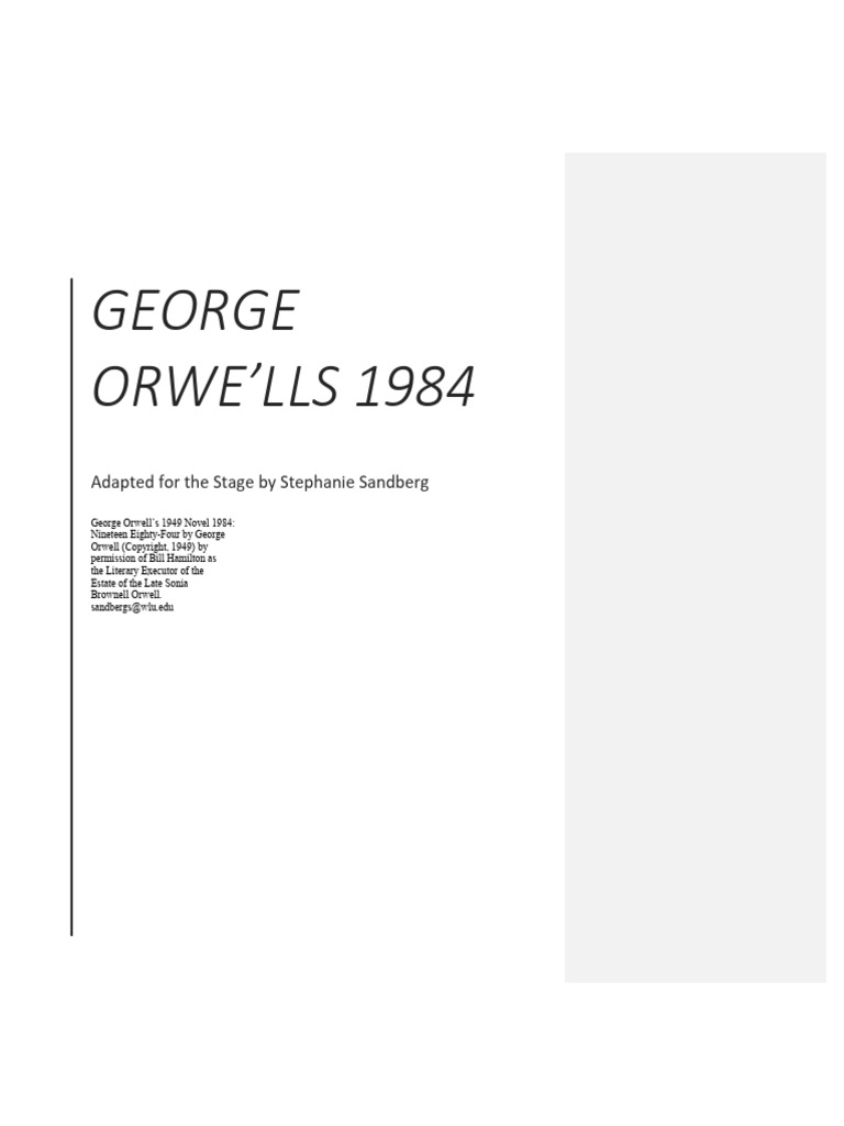 1984 Script | PDF