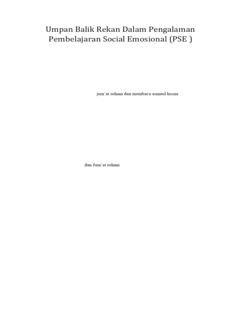 Umpan Balik Modul Pse | PDF