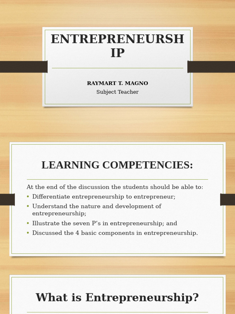Understanding Entrepreneurship Essentials | PDF | Entrepreneurship | Demand