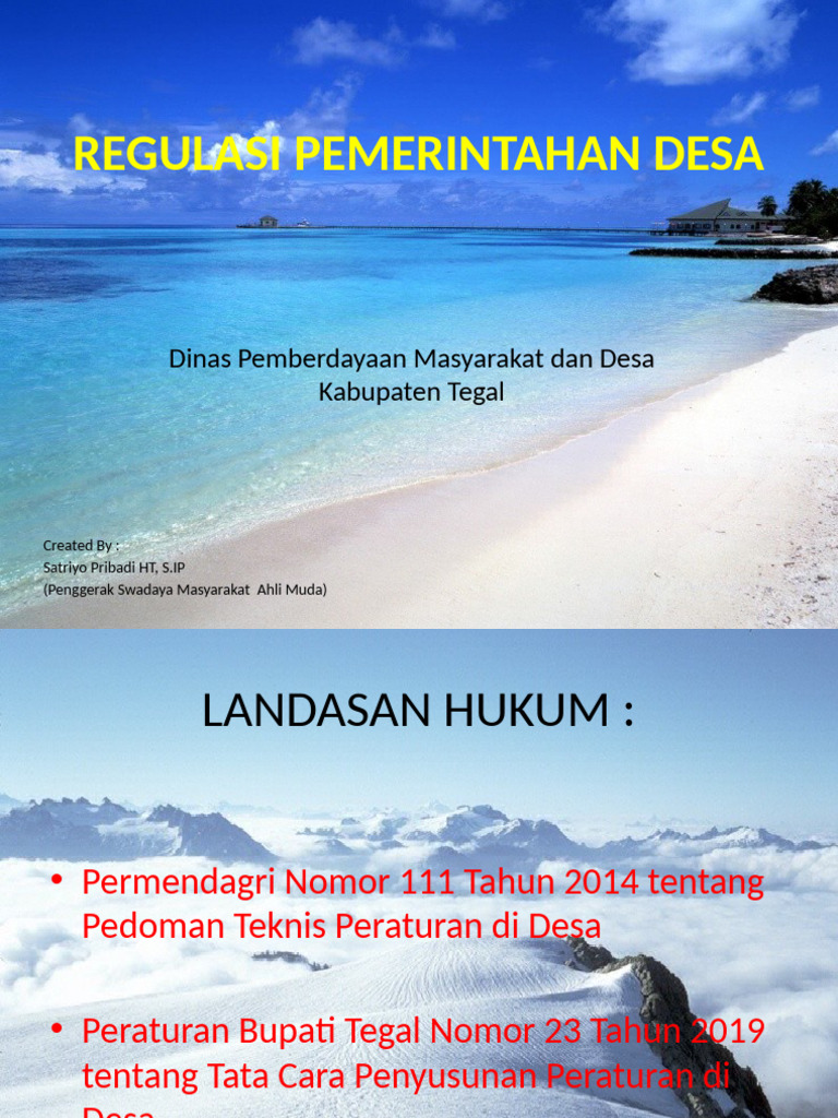 Pedoman Penyusunan Perdes | PDF