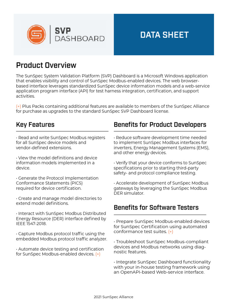 SunSpec SVP Dashboard Overview | PDF | Web Service | Computer Network