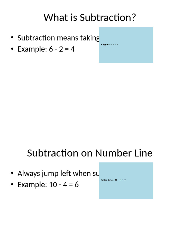 Subtraction Class 3 Pictures | PDF