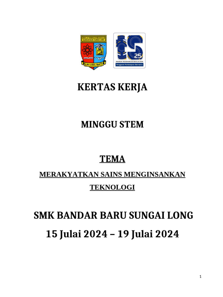 Kertas Kerja Minggu Sains Matematik | PDF