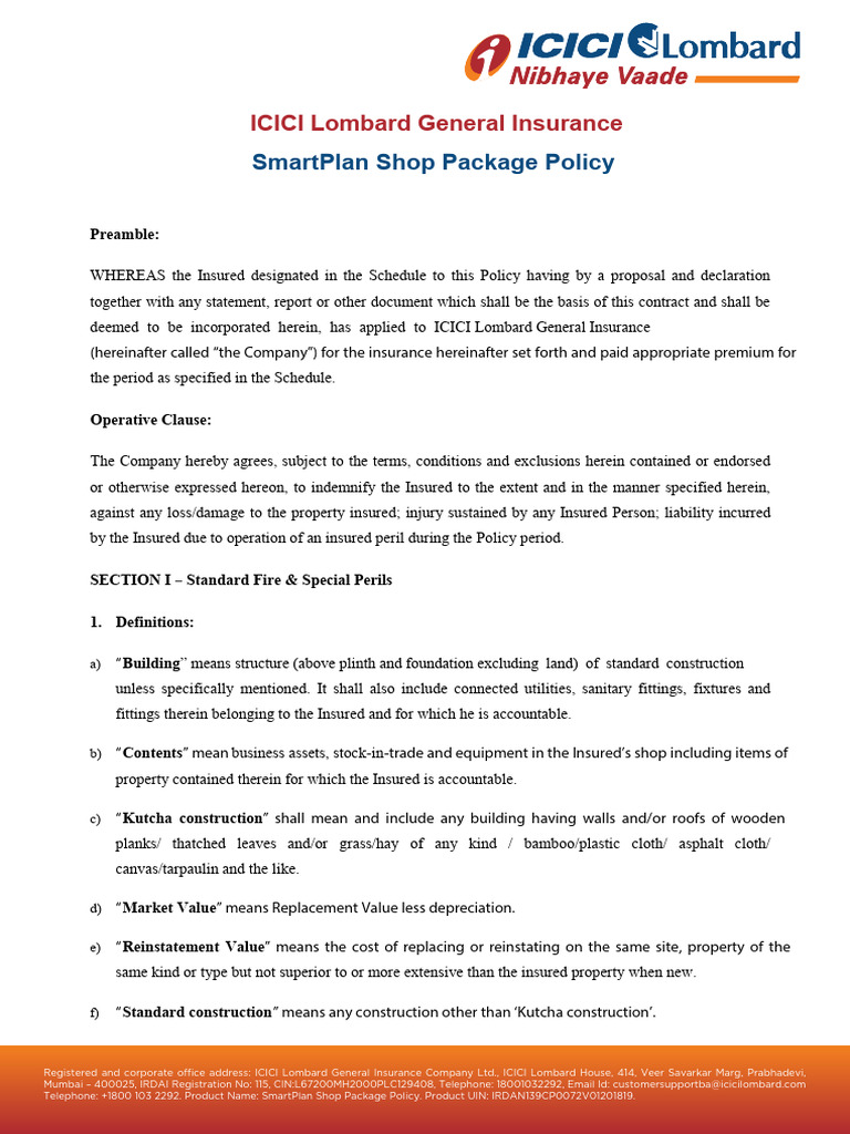 Baxa Policy Features | PDF | Insurance | Depreciation