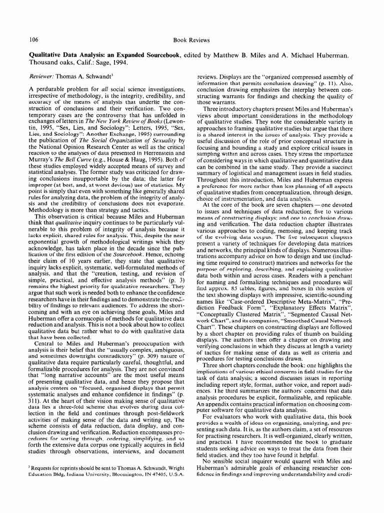 Qualitative Data Analysis An Expanded So | PDF | Qualitative Research | Methodology