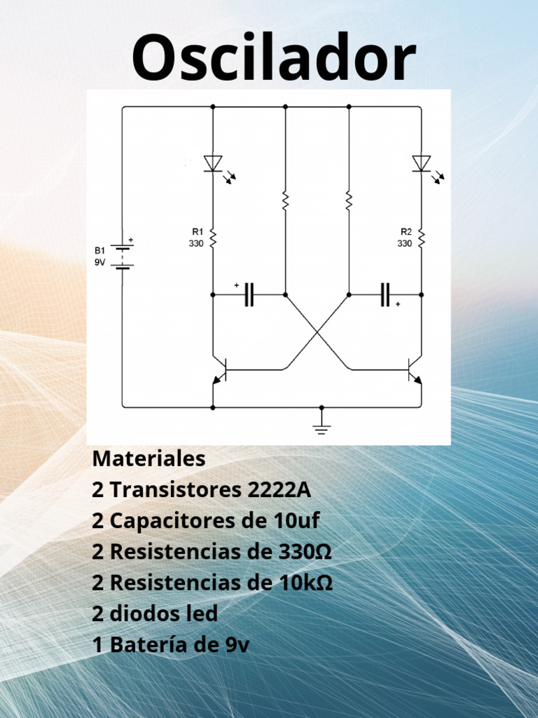 Documento Del Diagrama y Paso A Paso Del Circuito Oscilador | PDF ...