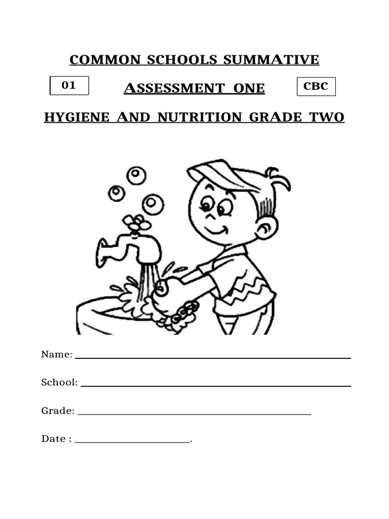 Grade 3 Hygiene and Nutrition Worksheet | PDF