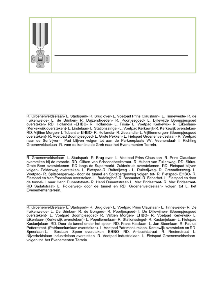 Routebeschrijving 5 KM 2025 | PDF