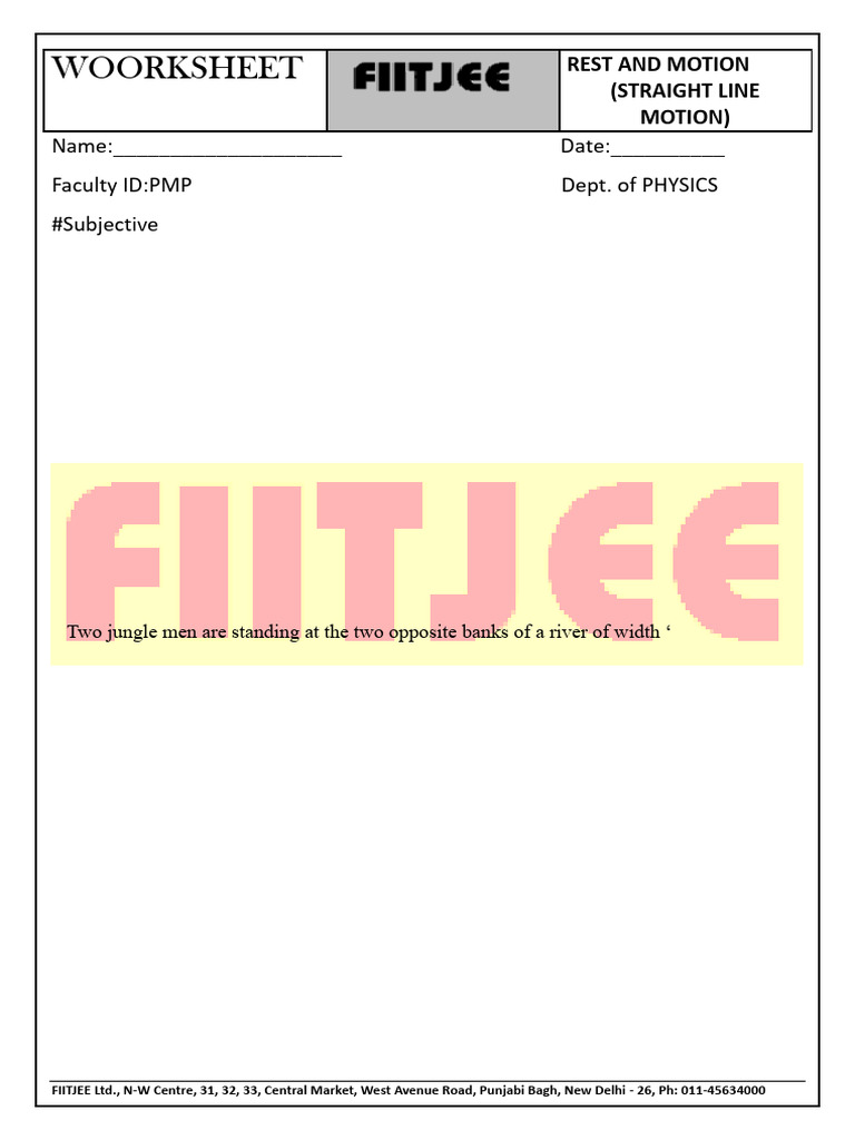 Assignment Straight Line Motion (FeSCF428A1R) | PDF | Speed | Velocity