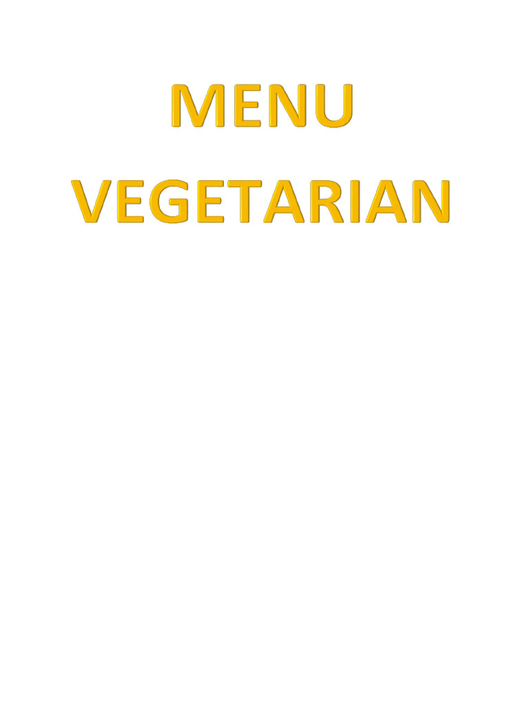 Menu Vege | PDF