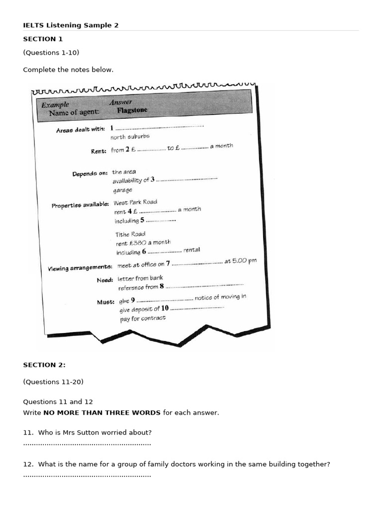 IELTS Listening Sample 2 | PDF