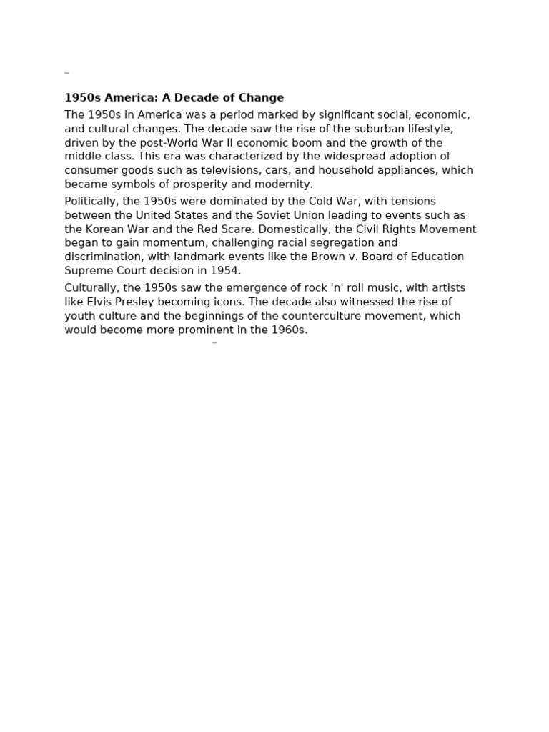 1950s America | PDF