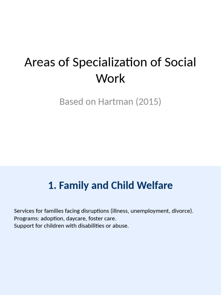 Designed Areas of Social Work | PDF