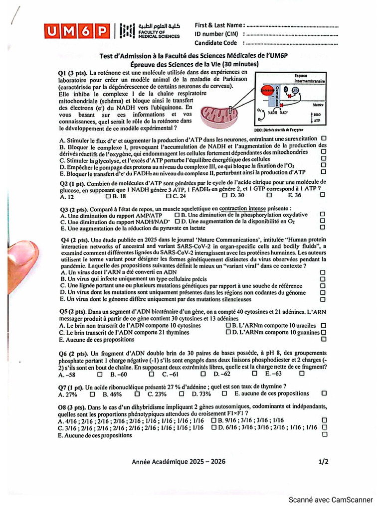 Concours FMS UM6P | PDF