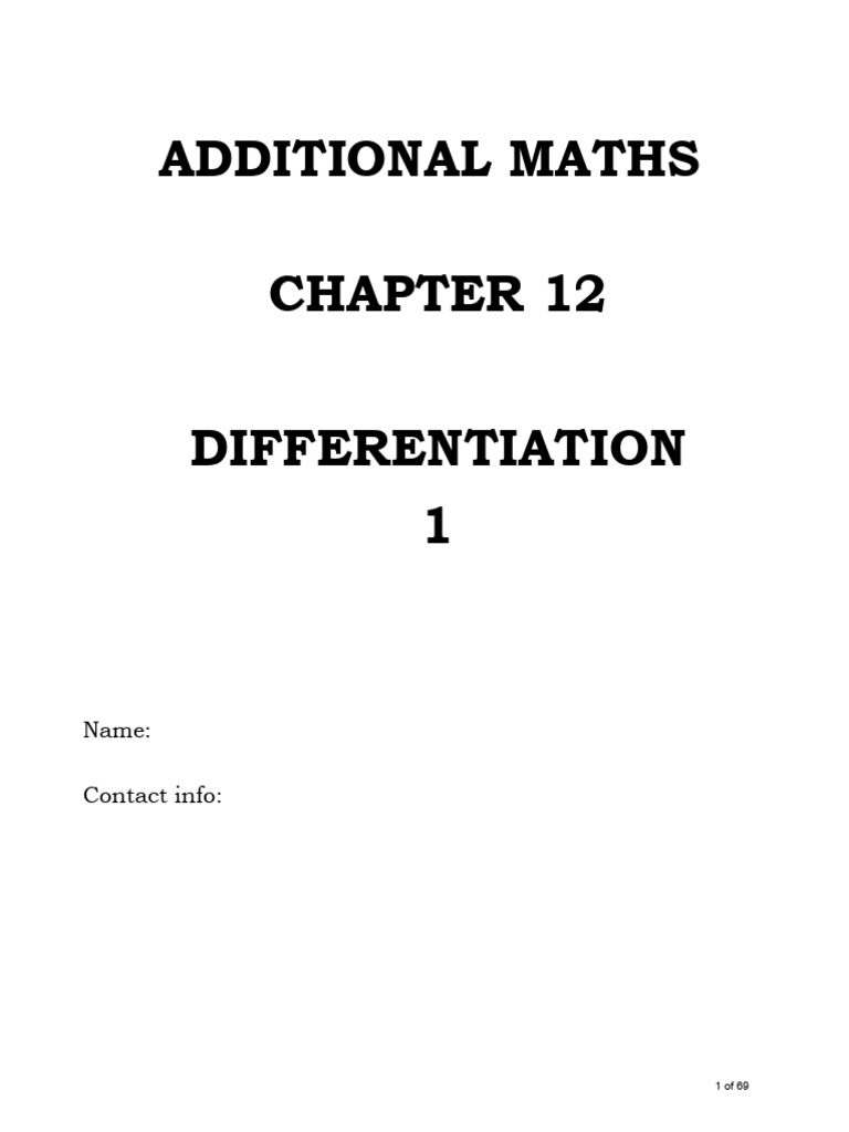 CHP 12 Differentiation 1 | PDF | Sphere | Area