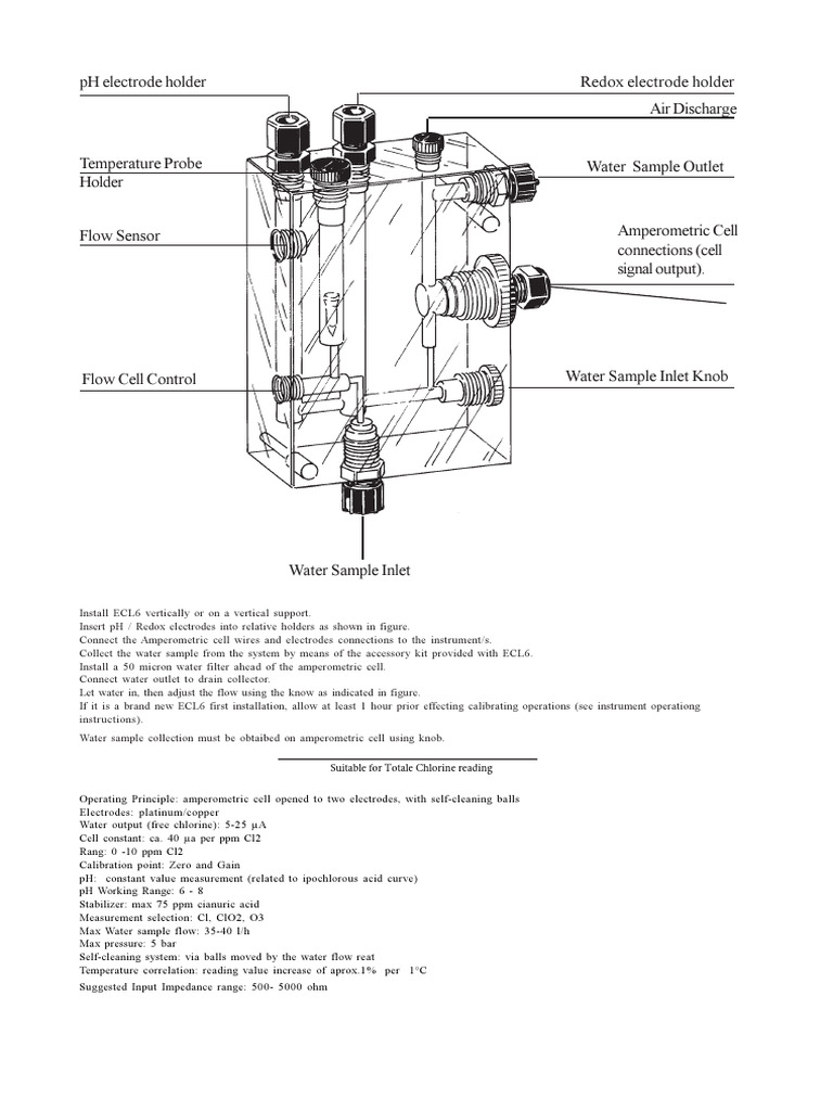 EMEC ECL6 Open Amperometric Cell Instruction Manual | PDF