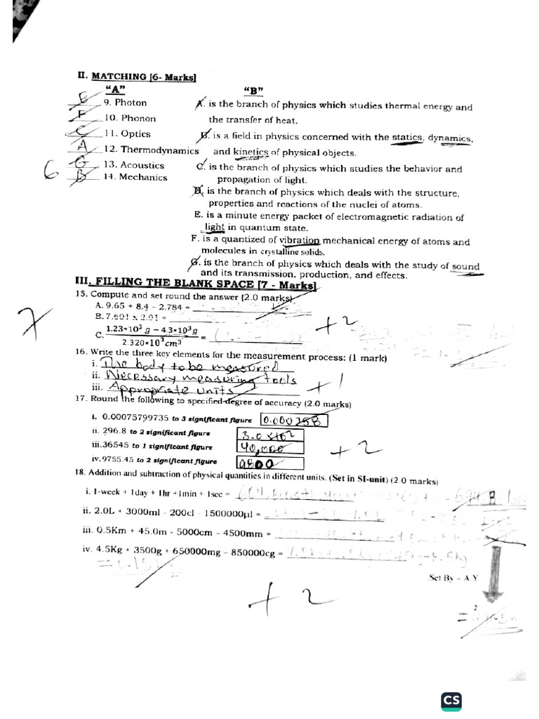 Grade 9 First Test | PDF