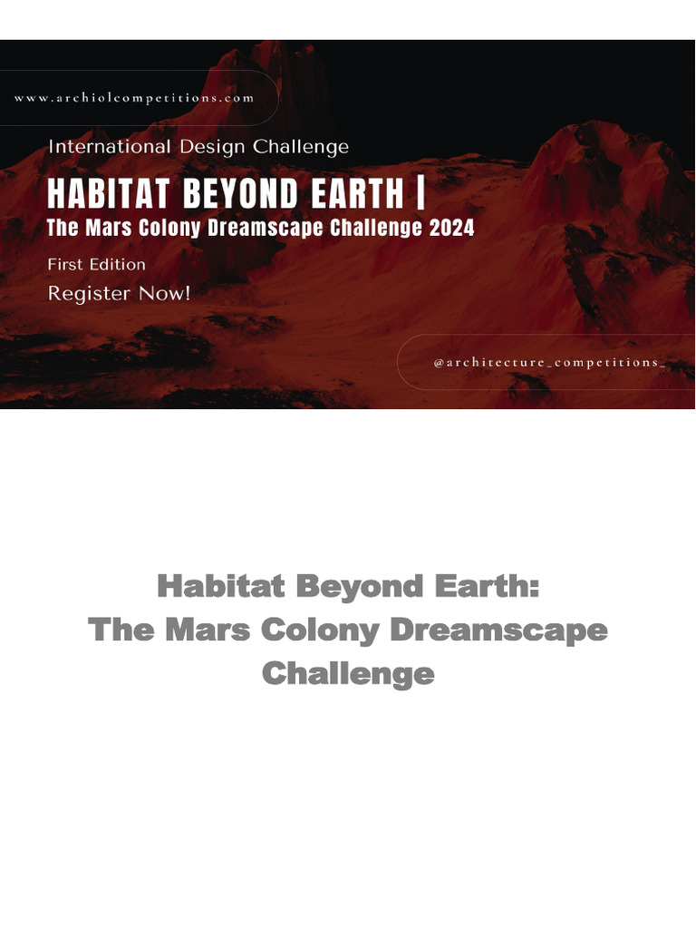 Mars Habitat Survival Challenge | PDF | Mars | Sustainability