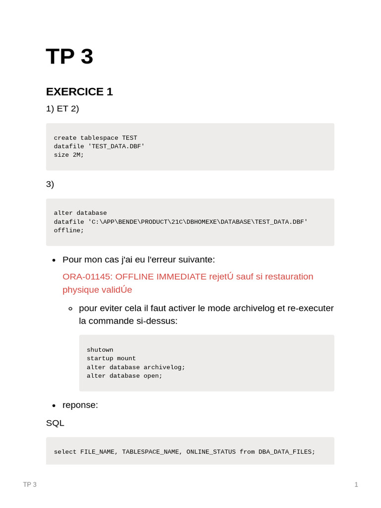 TP3 Correction | PDF | Databases | Data Management Software