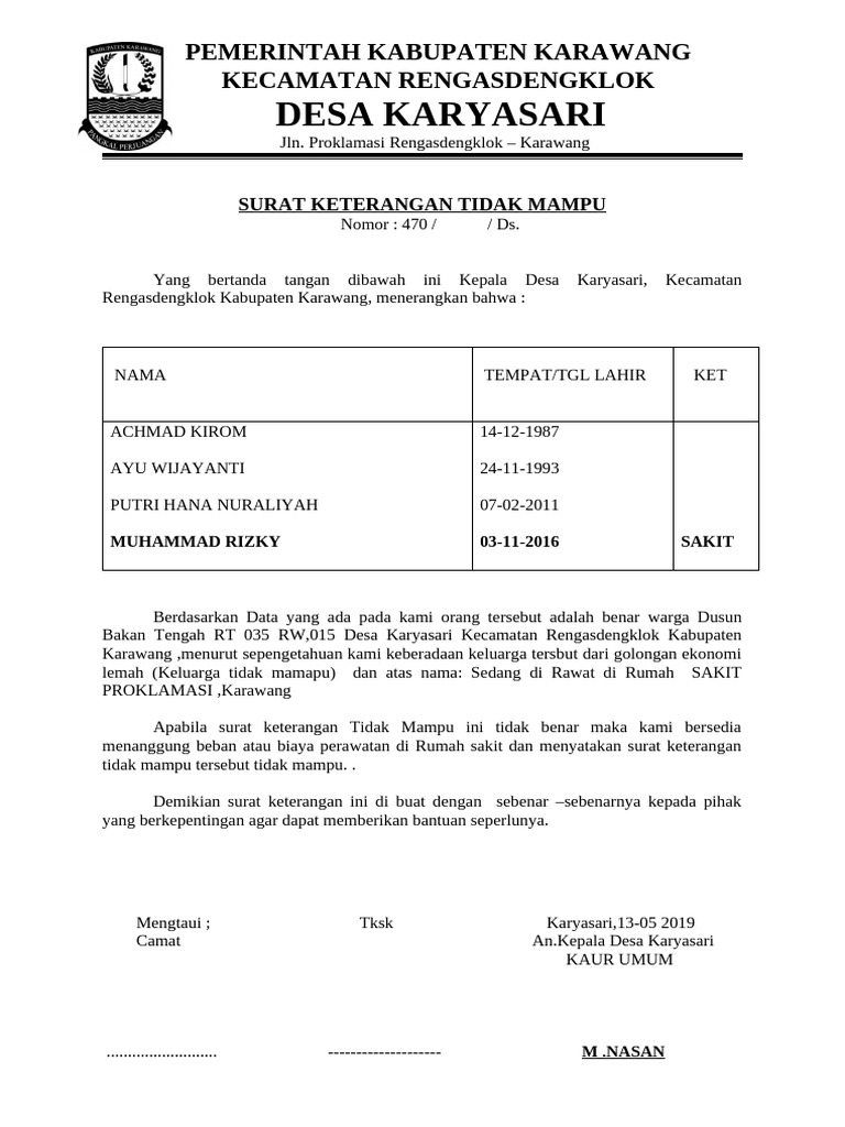 SKTM Rmah Sakit Yang Baru Muhamad Rizky | PDF