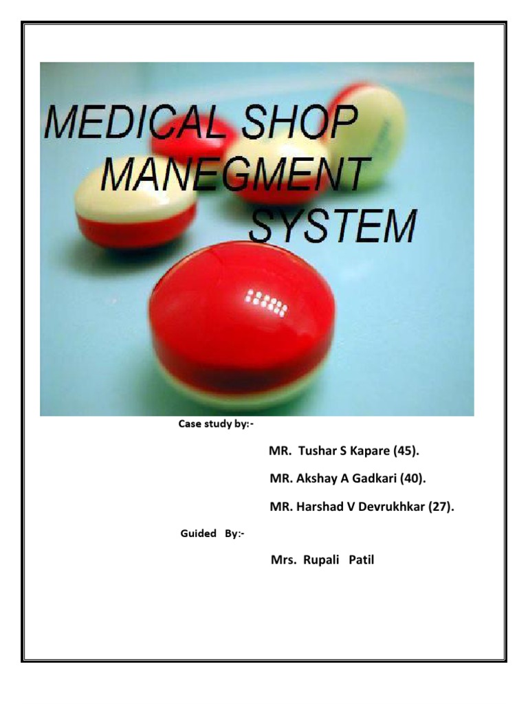Medical Shop Management System Case Study | PDF | User (Computing ...