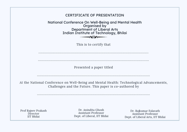 Presenting Certificate | PDF