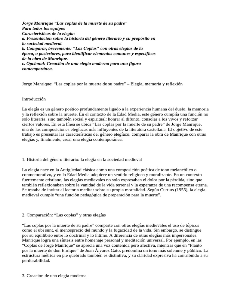 Jorge Manrique | PDF