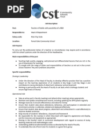 Departmental Head Job Description | PDF | Teachers | Schools