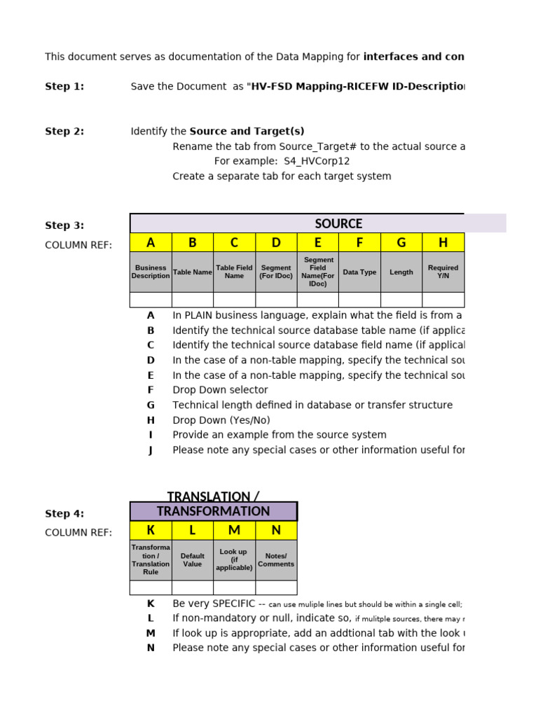 HV - FSD Mapping Outbound MDA-OB-I0006 | PDF | Databases | Information Retrieval