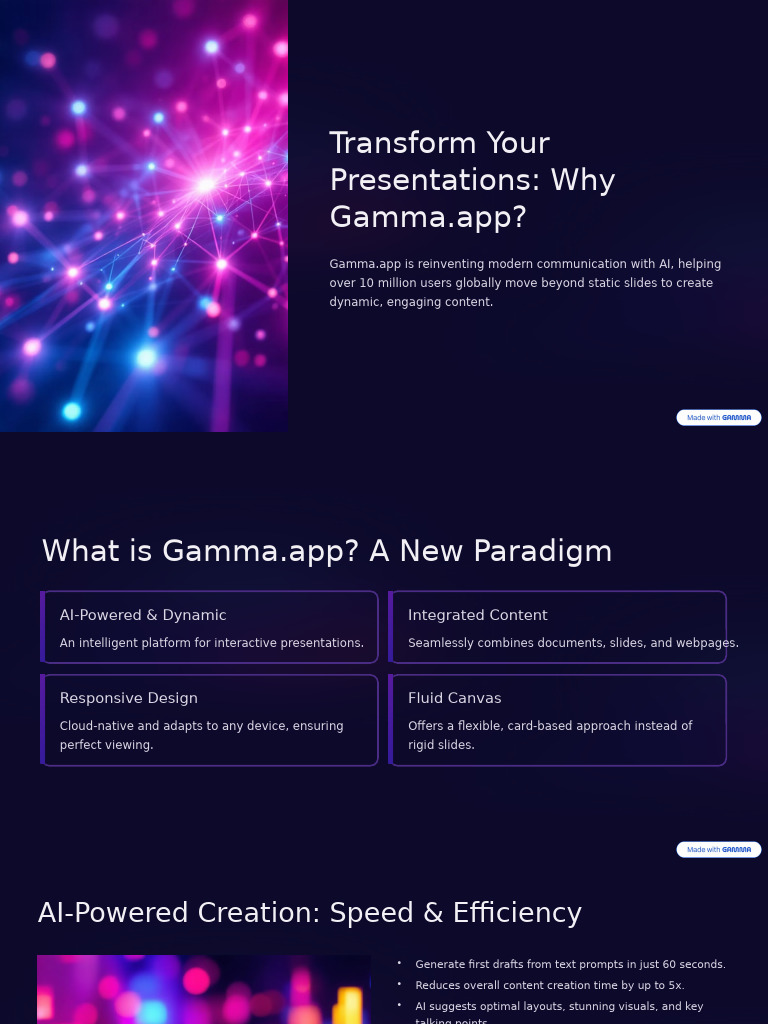 Transform Presentations with Gamma.app | PDF | Mobile App | Artificial ...