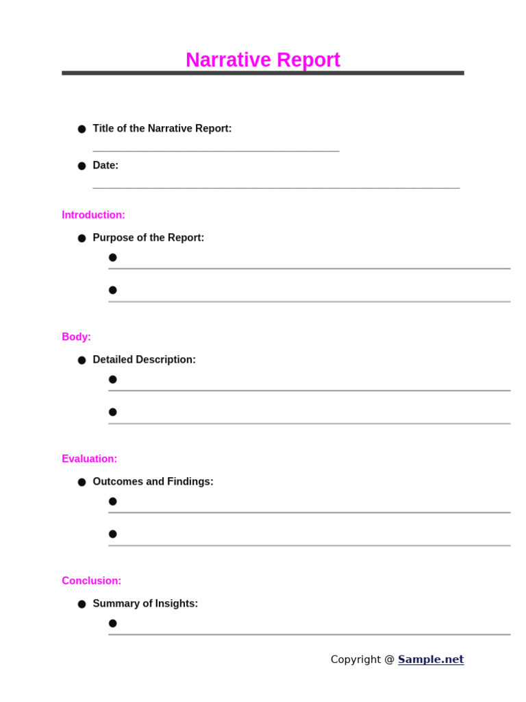 Comprehensive Narrative Report Template | PDF