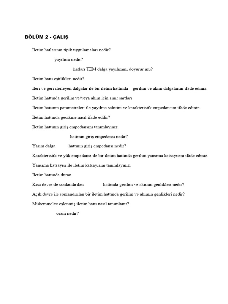 Elektromanyetik Dalga Teorisi Bolum 2 Cozumlu Ornekler | PDF