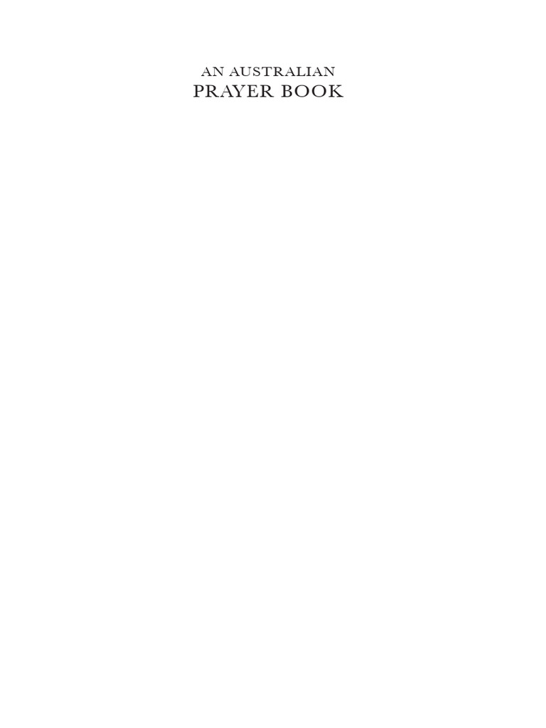 Australian Prayer Book Overview | PDF | Lord's Prayer | God The Father