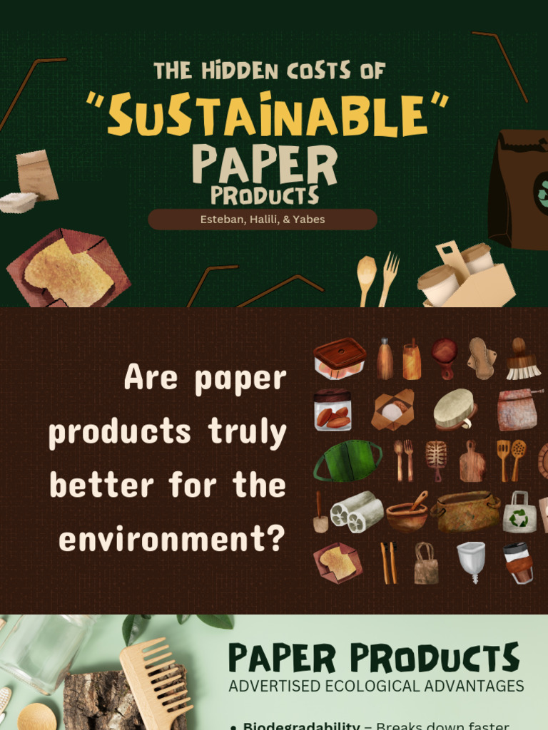 "Sustainable" Paper Products | PDF