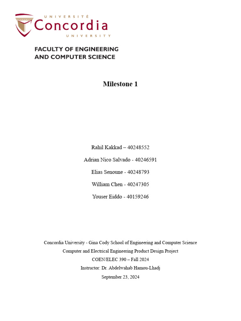 Coen Elec 390 Milestone 1 Pdf Sign Language Cardiopulmonary