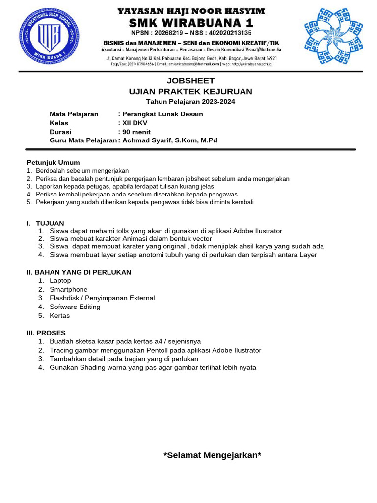 Format - Jobsheet - DKV - PLD Xii DKV 1 2 | PDF