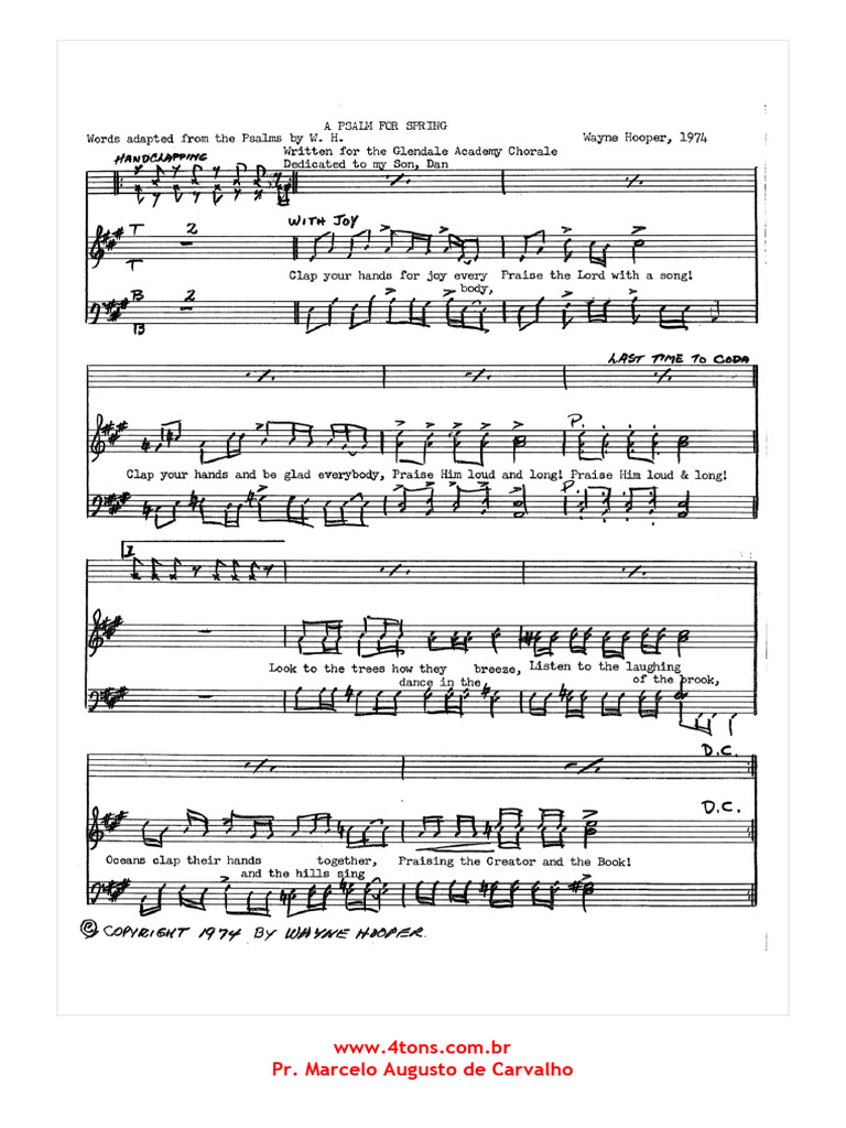 Heralds-A Psalm For Spring 1974 | PDF