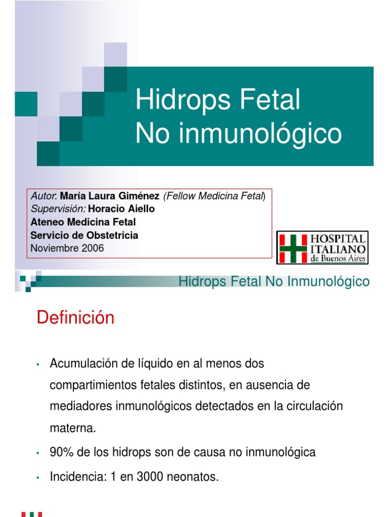 Hidrops Fetal No Inmunologico | PDF | Feto | Insuficiencia cardíaca