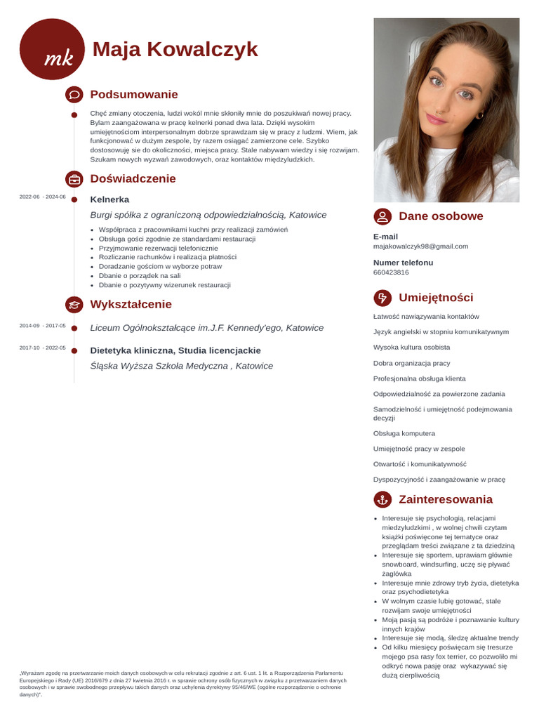 Maja Kowalczyk CV | PDF