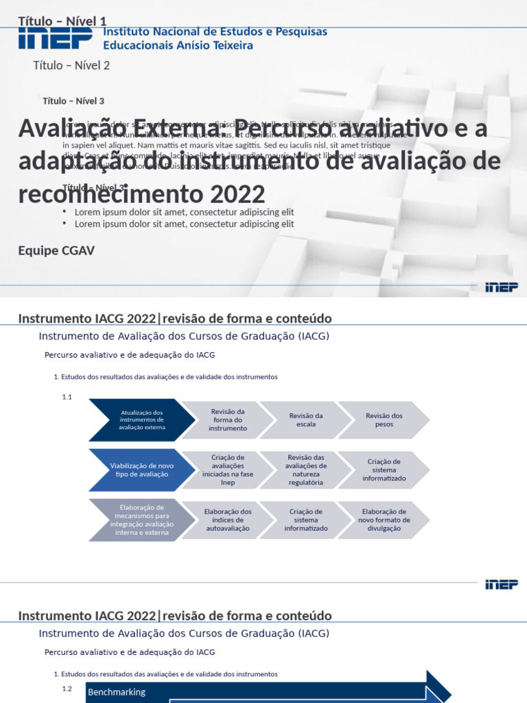 Revisão do Instrumento IACG 2022 | PDF | Educação à distância ...