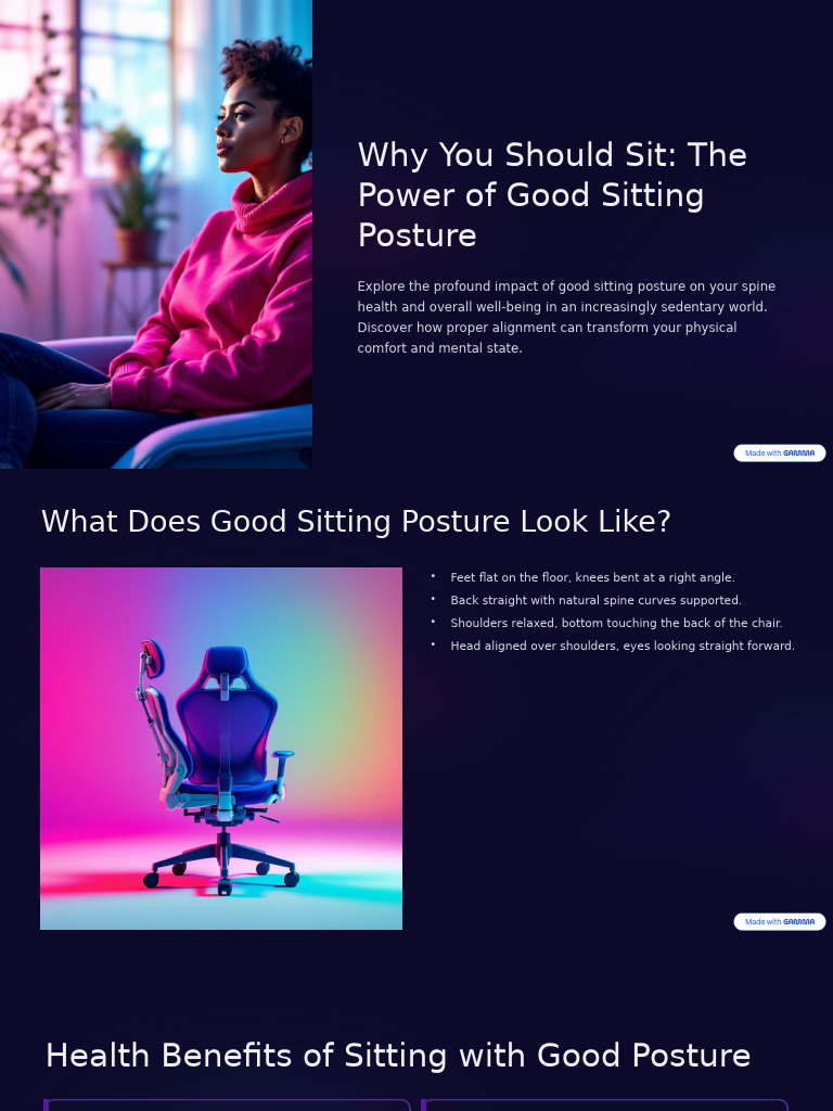 Why You Should Sit The Power of Good Sitting Posture | PDF | Breathing ...