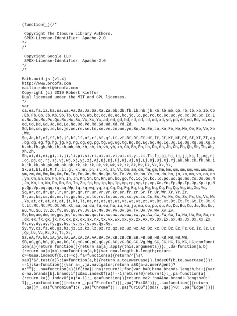 Math.uuid.js Library Overview | PDF