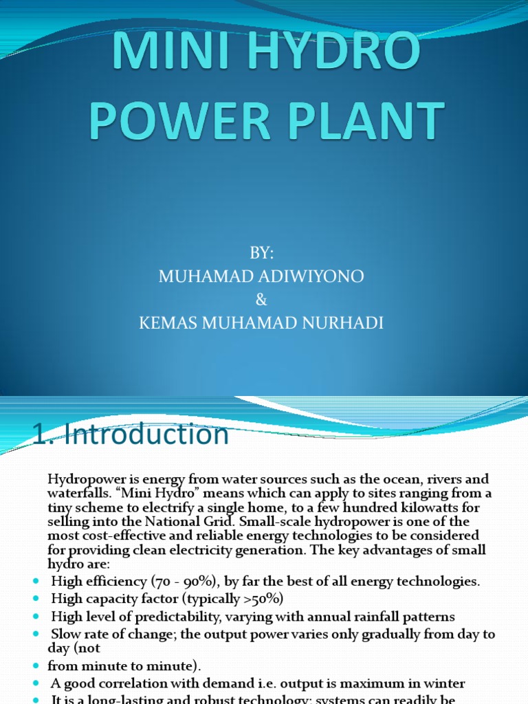 Mini Hydro Power Plant | PDF | Hydroelectricity | Turbine