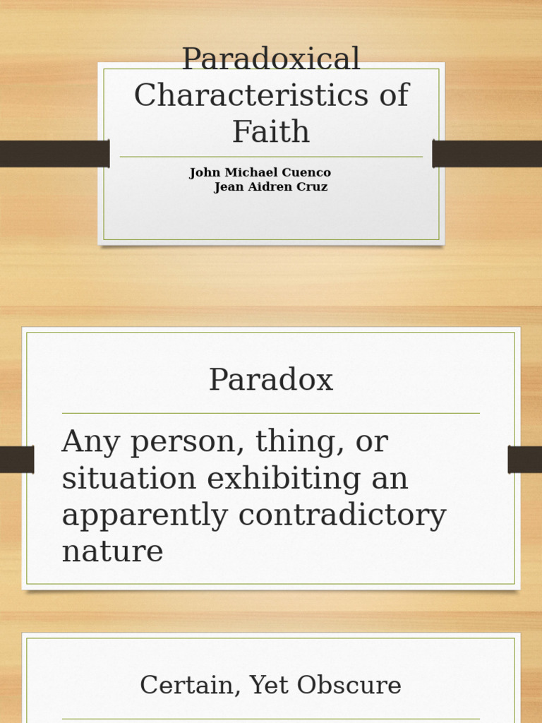 Paradoxical Characteristics of Faith | PDF