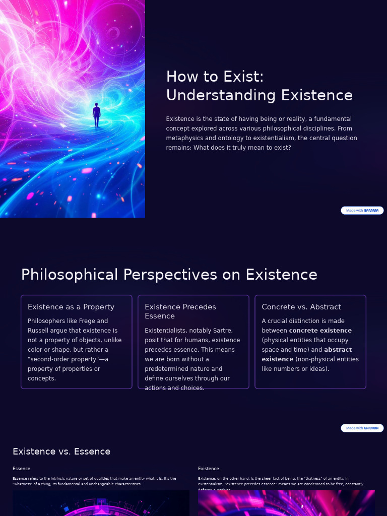 How To Exist Understanding Existence | PDF | Existence | Essence