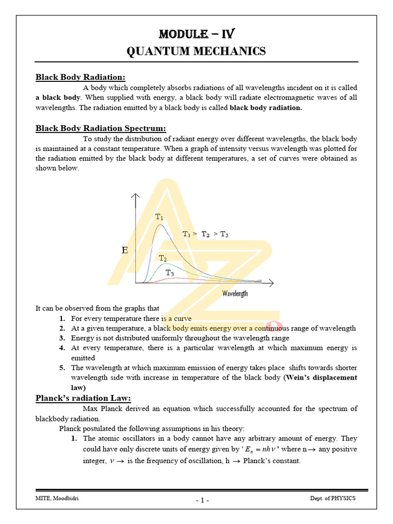 Advanced Physics - Quantum Mechanics and Lasers | PDF | Photoelectric ...