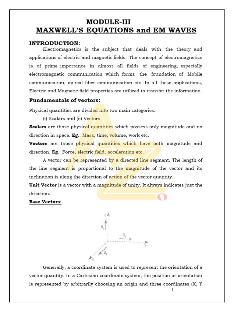 Maxwell's Equations, EM Waves and Optical Fibers | PDF | Polarization (Waves) | Optical Fiber