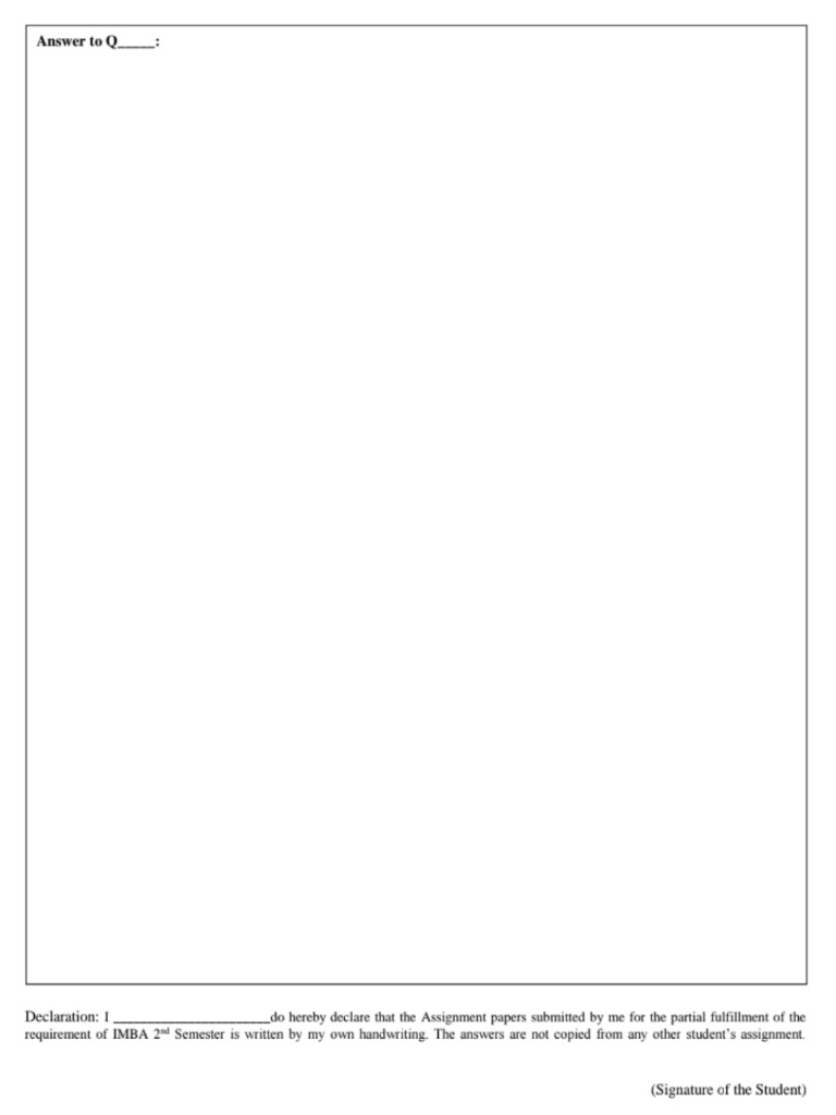 Assignment Blank Pages From Smruti | PDF