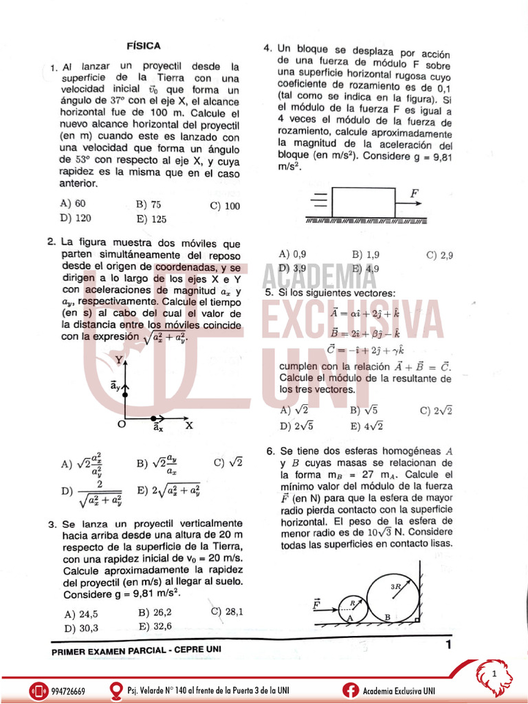 Parcial 01 Cepreuni 2025 Ii | PDF